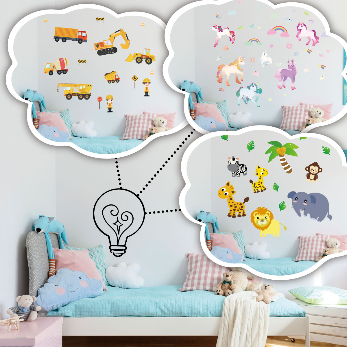 Easy to Decorating A Nursery Room - Fabric Wall Stickers Blog